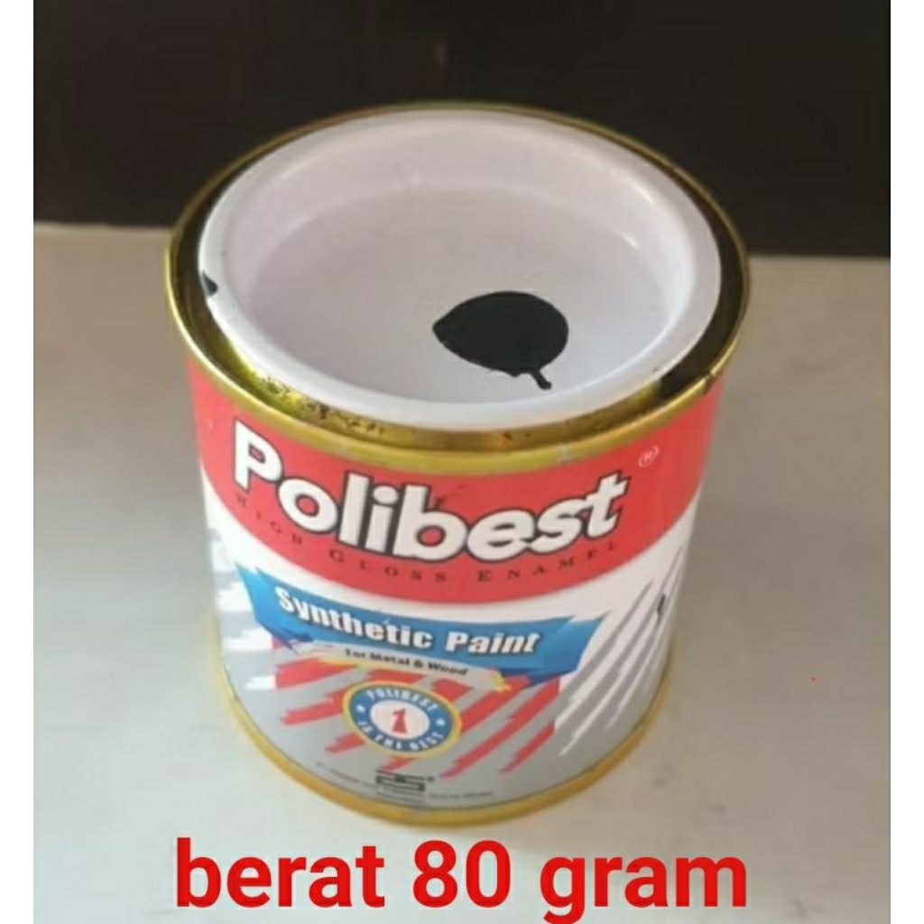Jual Cat minyak warna hitam dop dof untuk kayu dan besi polibest berat ...