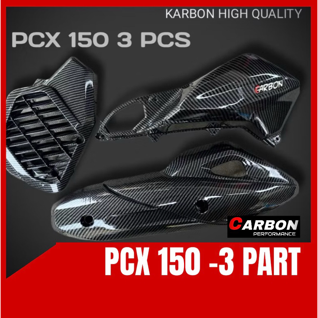 Jual PAKET CARBON PCX 150 3 PCS ️paket pcx 150 carbon paketan pcx 150 ...