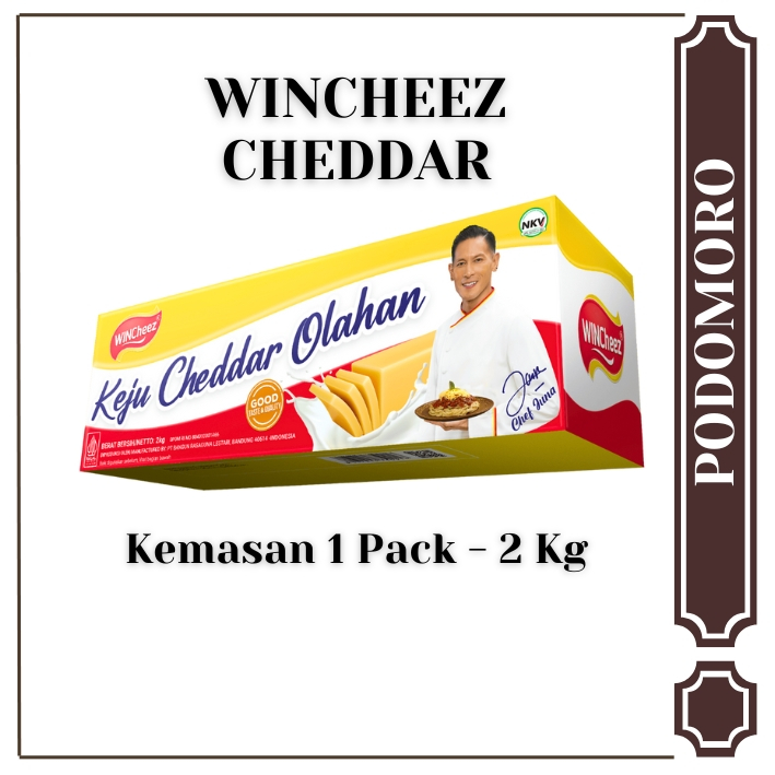 Jual WinCheez Keju Cheddar 2 Kg - 1 Pack isi 2 Kg - Keju Cheddar Olahan ...