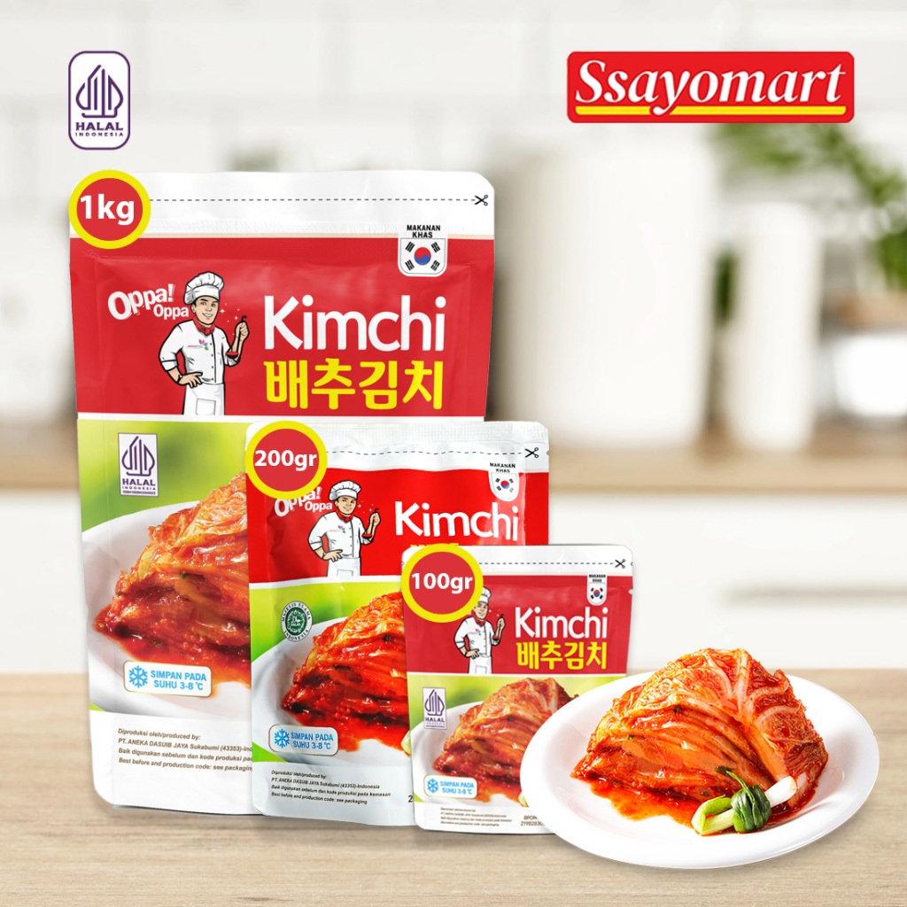 Jual KIMCHI Oppa Sawi Fresh / Kimchi Halal / Kimchi Korea 200G 1KG ...