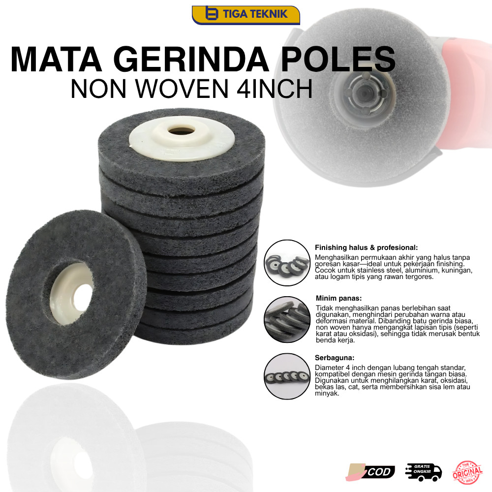 Jual Mata Gerinda Poles Non Woven 4 inch Mata Gerinda Monel Sponge ...
