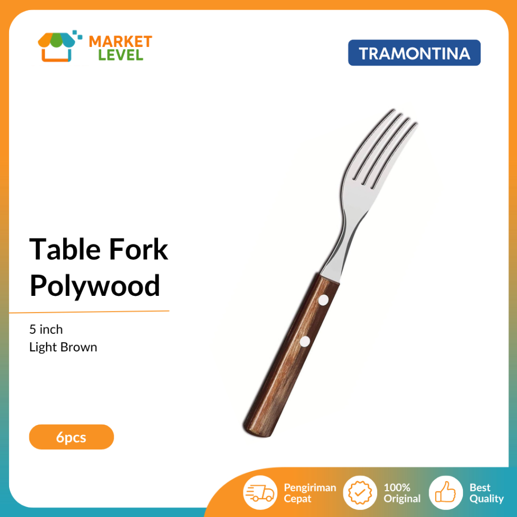 Jual Tramontina - Garpu Makan / Table Forks Set Tramontina Polywood Cokelat Muda 6 Pcs | Shopee ...