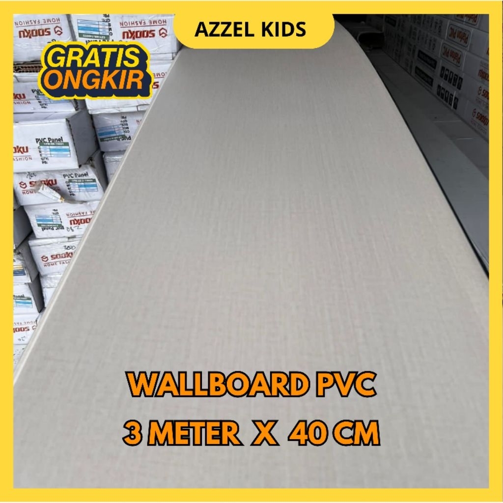 Jual wallboard ukuran 40cm x 3m tebal 8mm wallboard dinding PVC ...