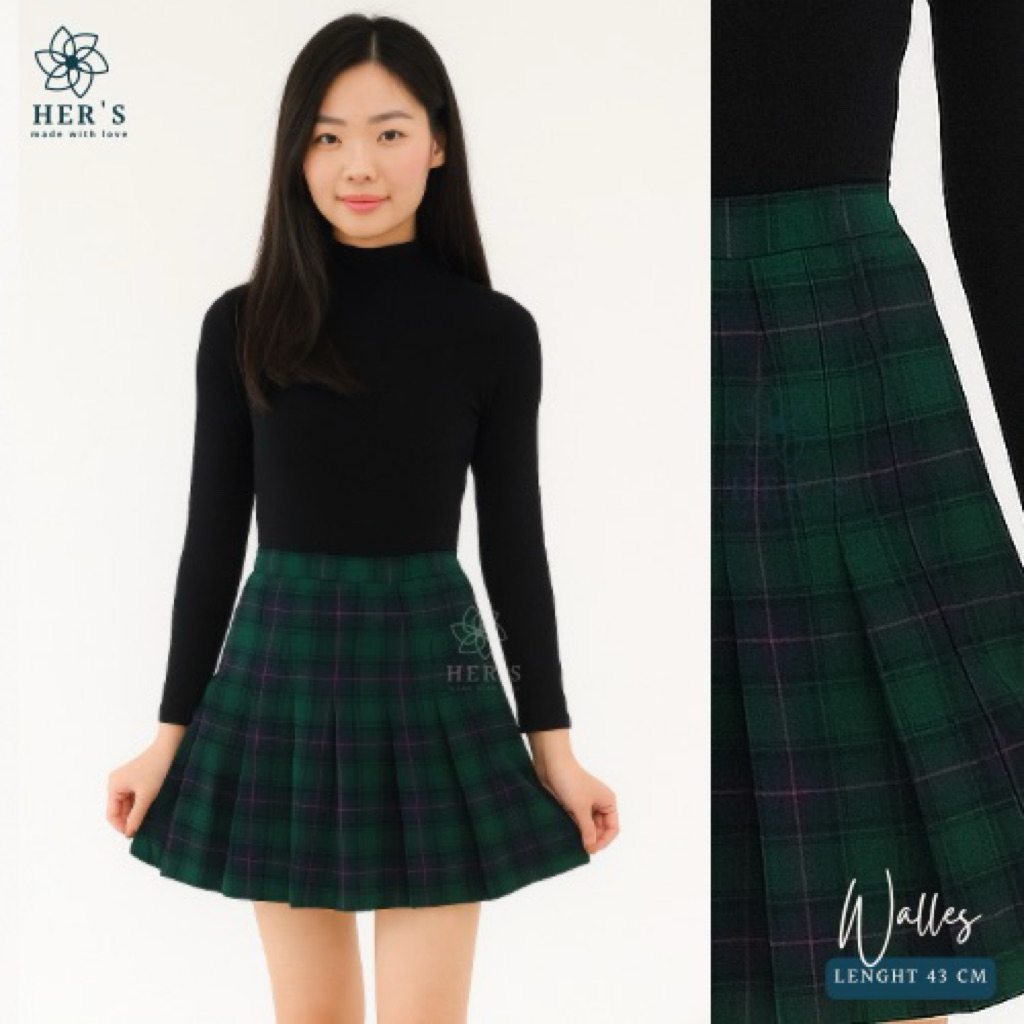 Jual Her's - Queen Plaid Mini Skirt - Tartan Skirt - Rok Tartan - Rok ...