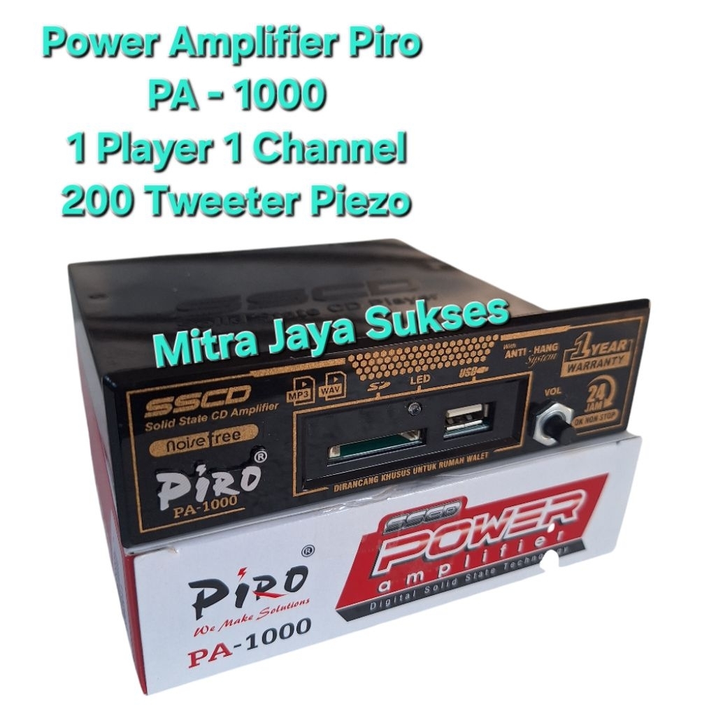 Jual Ampli Walet 1 Player 1 Channel Power Amplifier PA 1000 Piro ...