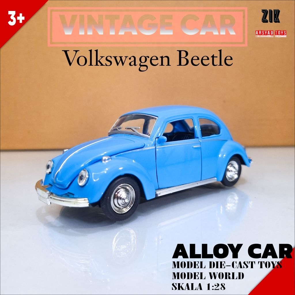 Jual Diecast Mobil Volkswagen VW Vintage/ Mobil Miniatur Skala 1:28 ...