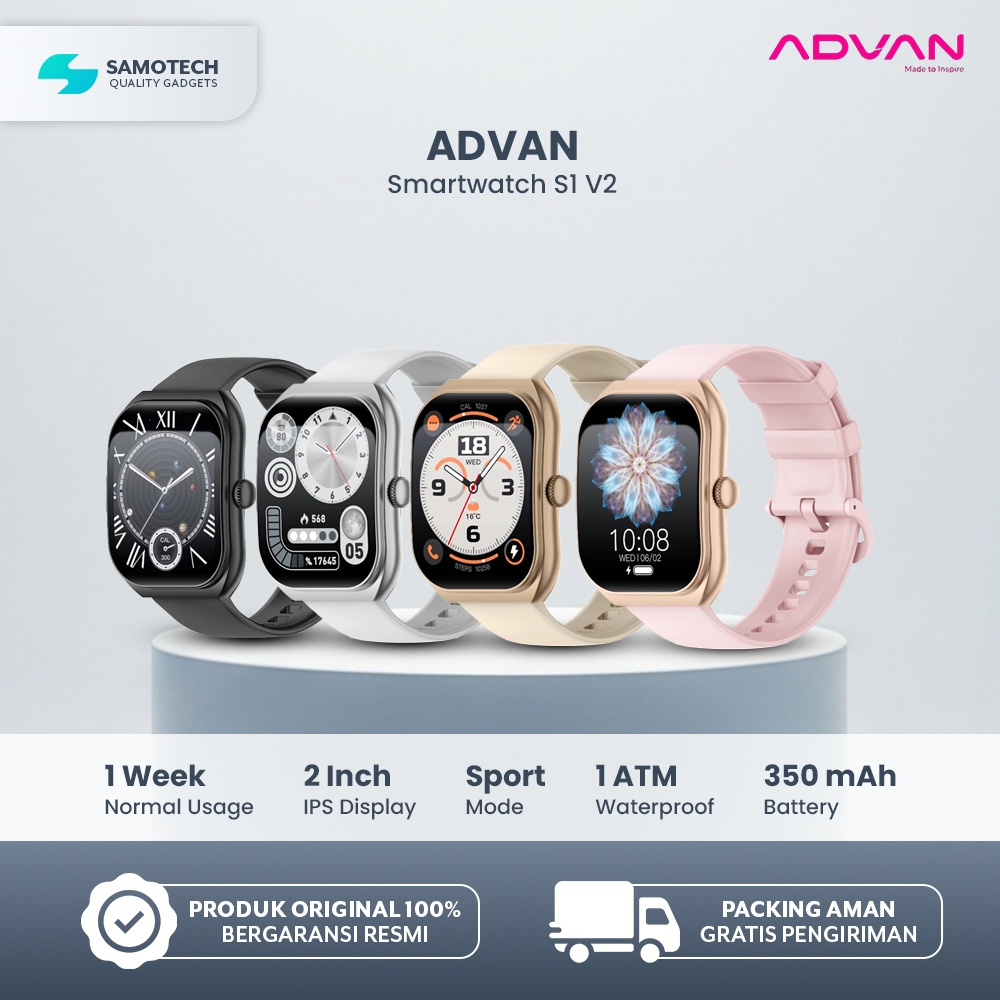 Jual ADVAN Smartwatch S1 V2 | Ai Voice | IPS 2.01” Curve Display ...