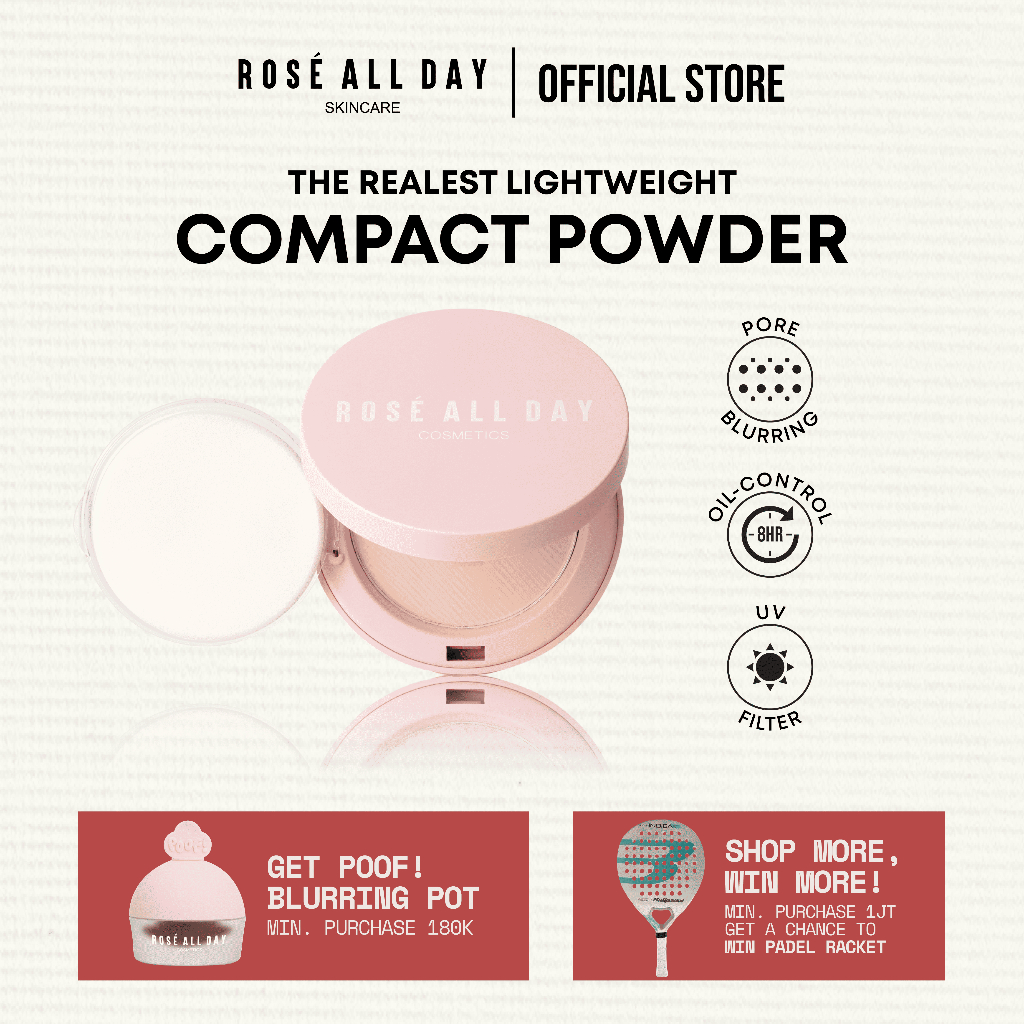 Jual Rosé All Day The Realest Lightweight Compact Powder – Bedak Padat ...