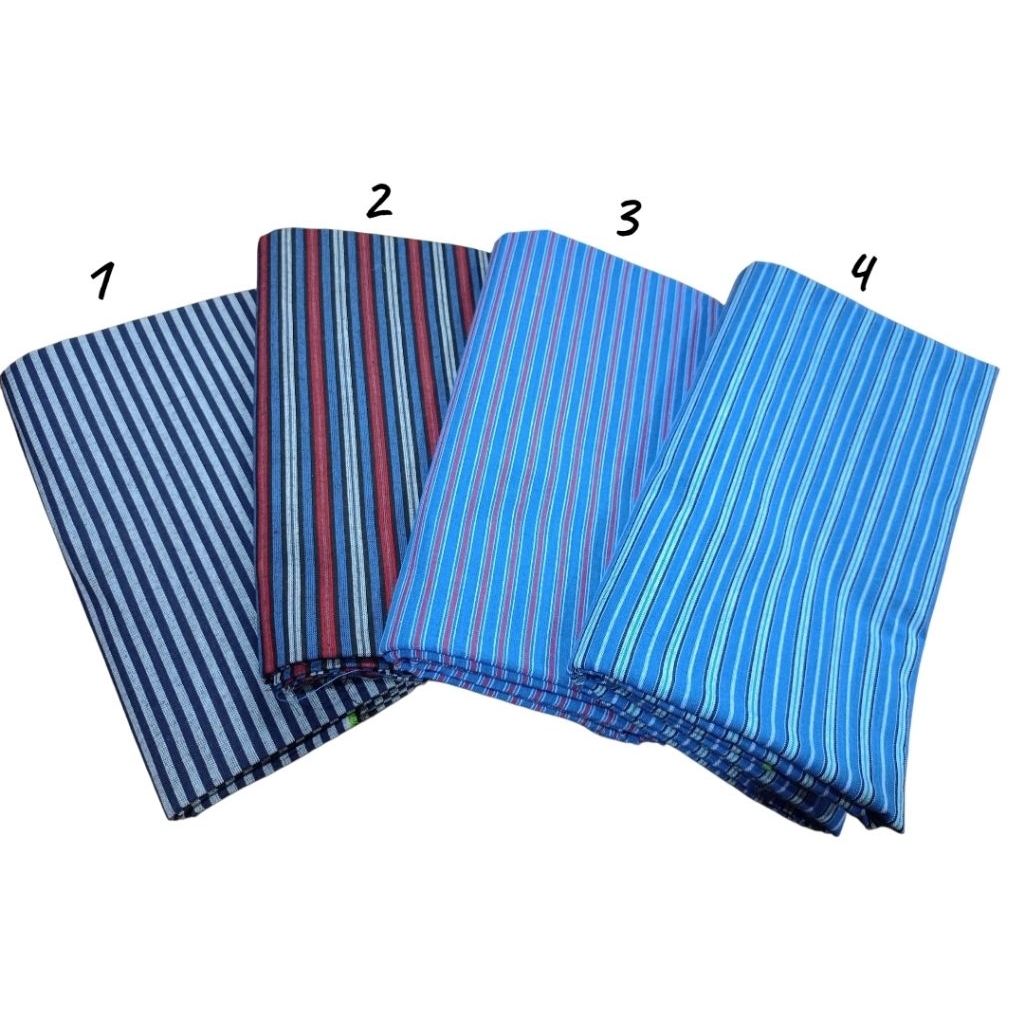 Jual Kain Tenun Lurik Biru Klasik Jogja Klaten | Shopee Indonesia