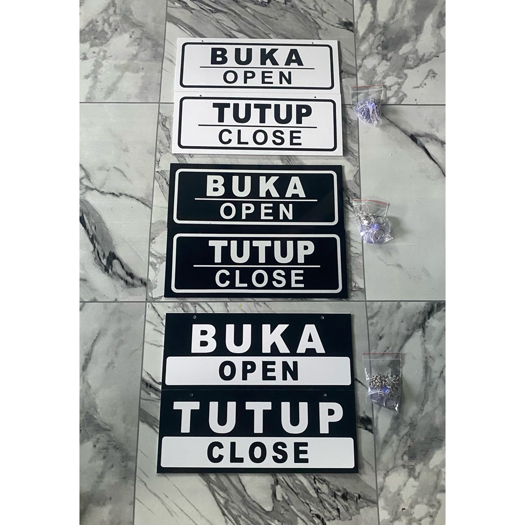 Jual SIGN SIGNAGE BUKA TUTUP BOLAK BALIK / PAPAN TANDA AKRILIK ...