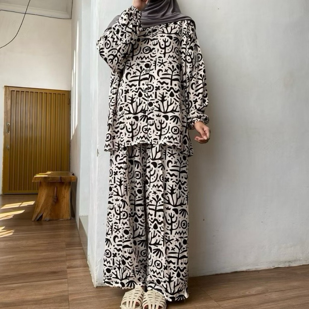 Jual Setelan Rayon Jumbo | One Set Jumbo | Setelan Wanita Jumbo | Shopee Indonesia