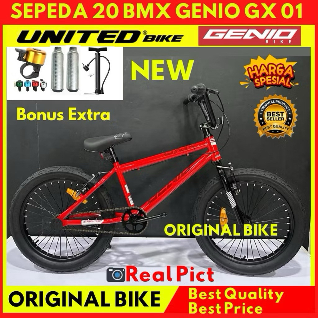 Jual Sepeda Anak laki laki 20 BMX GENIO GX01 GX02 by United Terbaru ...