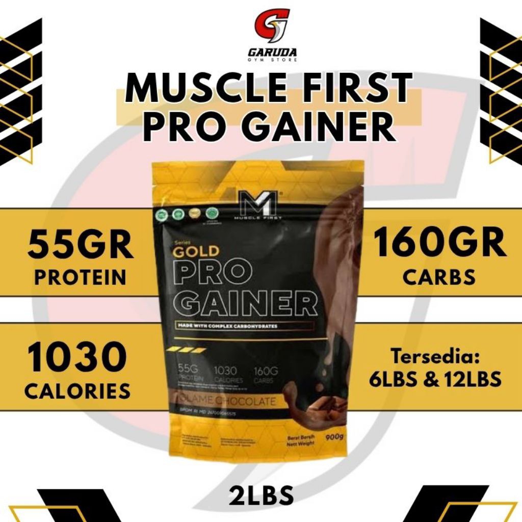 Jual M1 Muscle First Pro Gold Gainer 2lbs 2lb Weight Gainer Susu ...