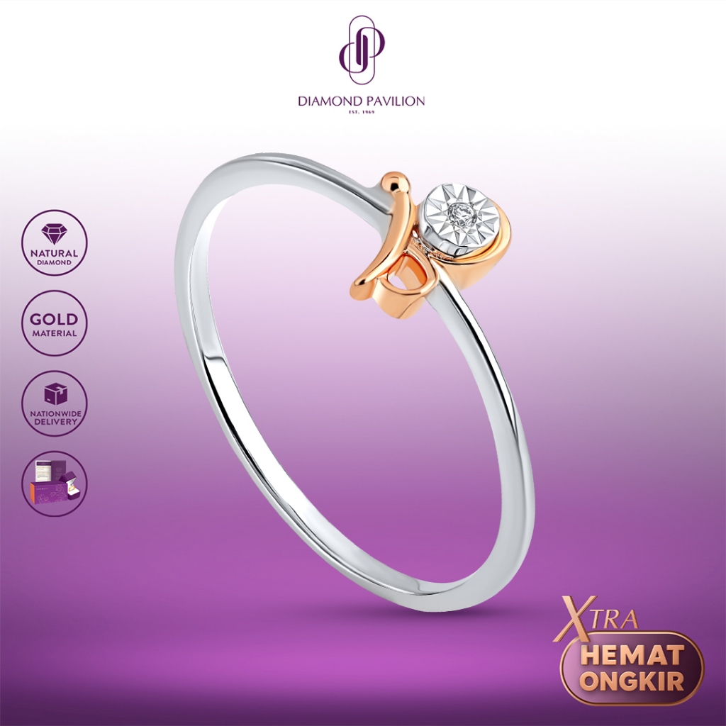 Jual Diamond Pavilion Cincin Emas Batu Berlian Mariposa Ring | Shopee Indonesia