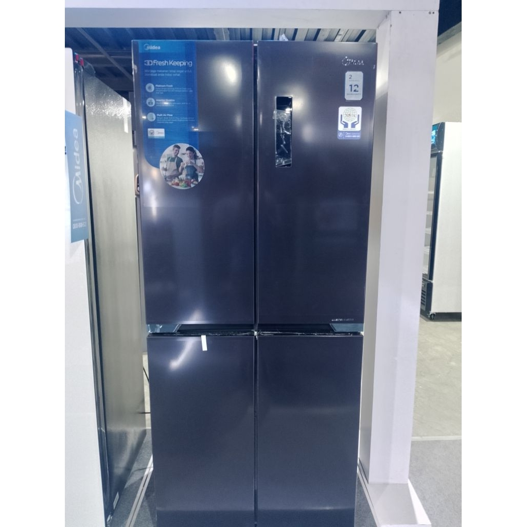 Jual KULKAS MIDEA SIDE BY SIDE 4 Pintu INVERTER MDRF-550FGF28 BLACK ...