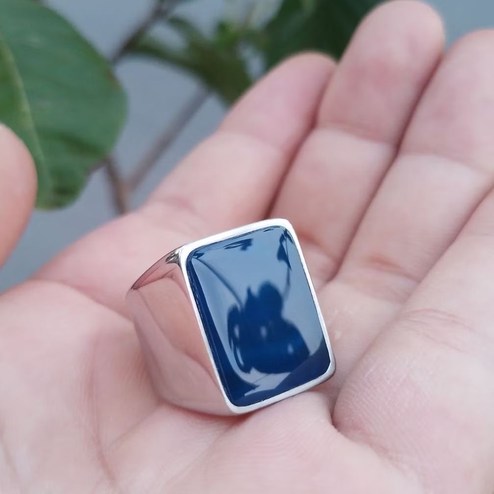 Jual Cincin batu Yaman Azrok kotak mewah body glass original stone ...