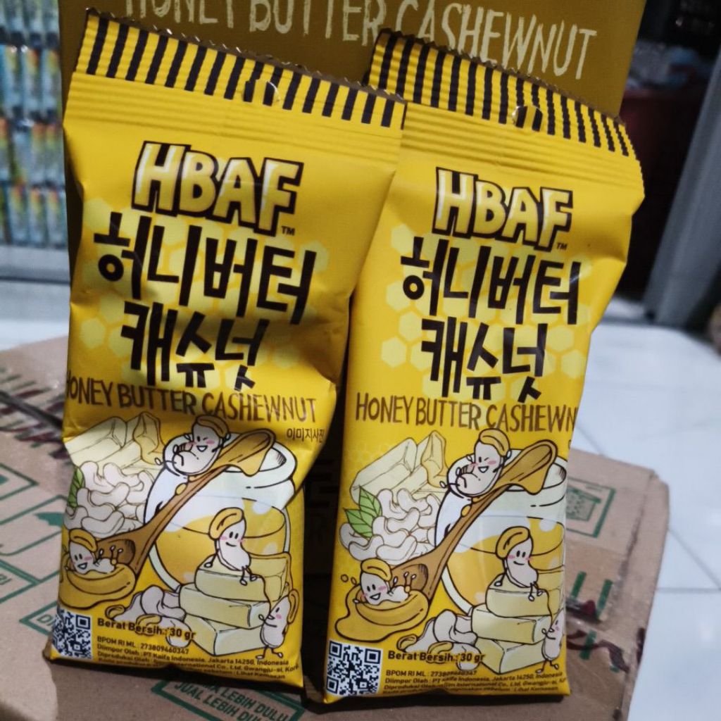 Jual HBAF ALmoNd wasabi, hbaf almond korea30gr termurah | Shopee Indonesia