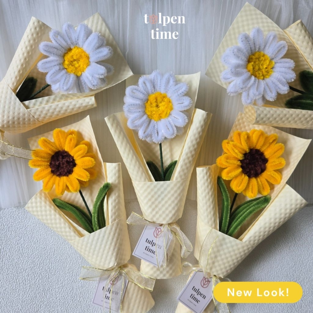 Jual Sunniva - Bunga Matahari & Daisy | Bunga Satuan Kawat Bulu ...