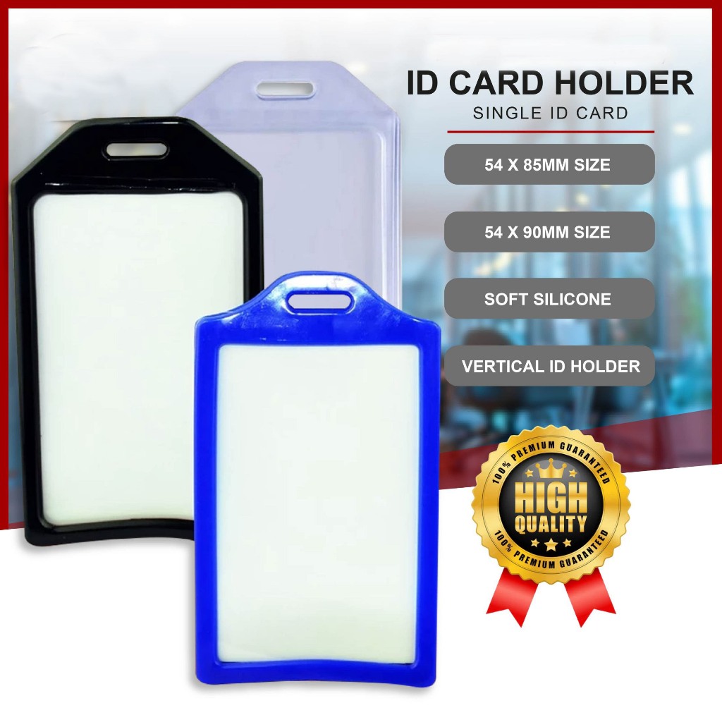 Jual Card Holder Id Card Vertical Tempat Frame Id card Karet 1 kartu ...