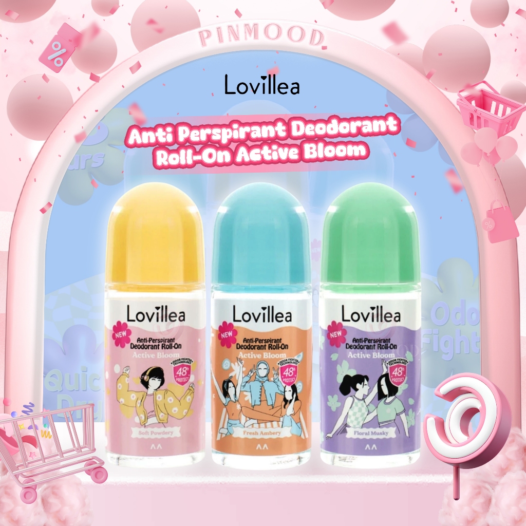 Jual LOVILLEA - ANTI PERSPIRANT DEODORANT ROLL ON ACTIVE BLOOM ( 50 ml ...
