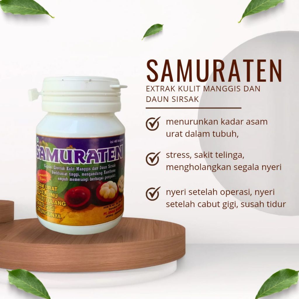 Jual KAPSUL ASAM URAT SAMURATEN*BOTOL NEW | Shopee Indonesia