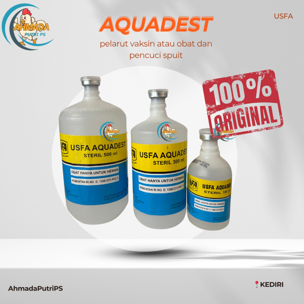 Jual USFA Aquadest 500ml Steril Pelarut Vaksin Obat | Shopee Indonesia
