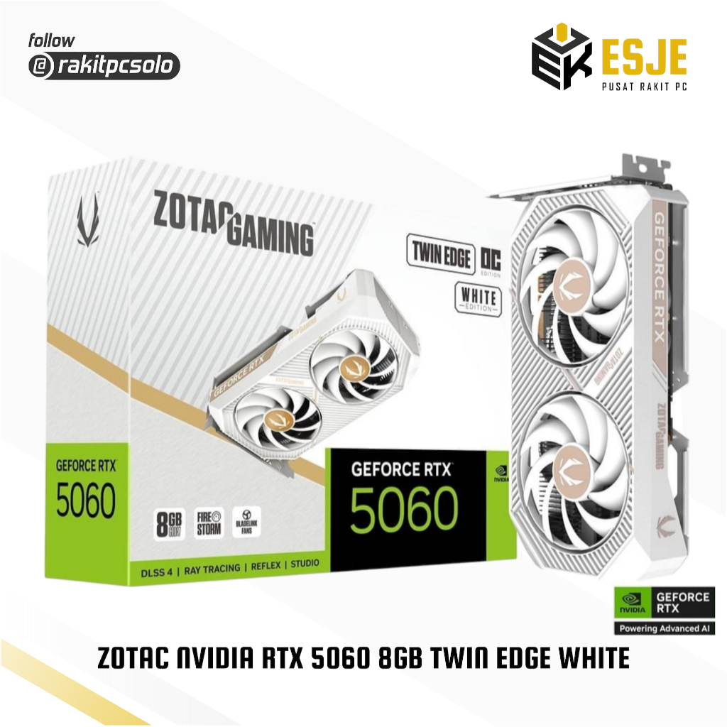 Jual ZOTAC GAMING GeForce RTX 5060 8GB Twin Edge OC White | Shopee ...