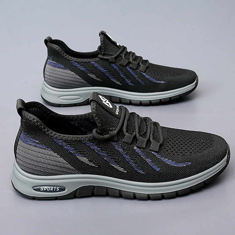 Jual Highland Sepatu Sneakers Pria Casual Sepatu Olahraga Kasual Cowok Kerja Sepatu Hitam Sport ...