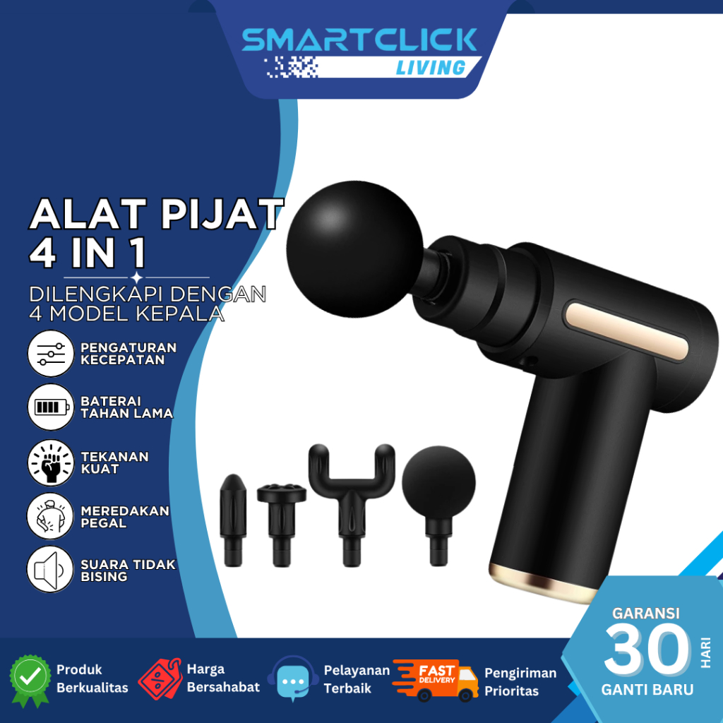 Jual Alat Pijat Elektrik Massage Gun Pijat Getar Elektrik | Shopee ...