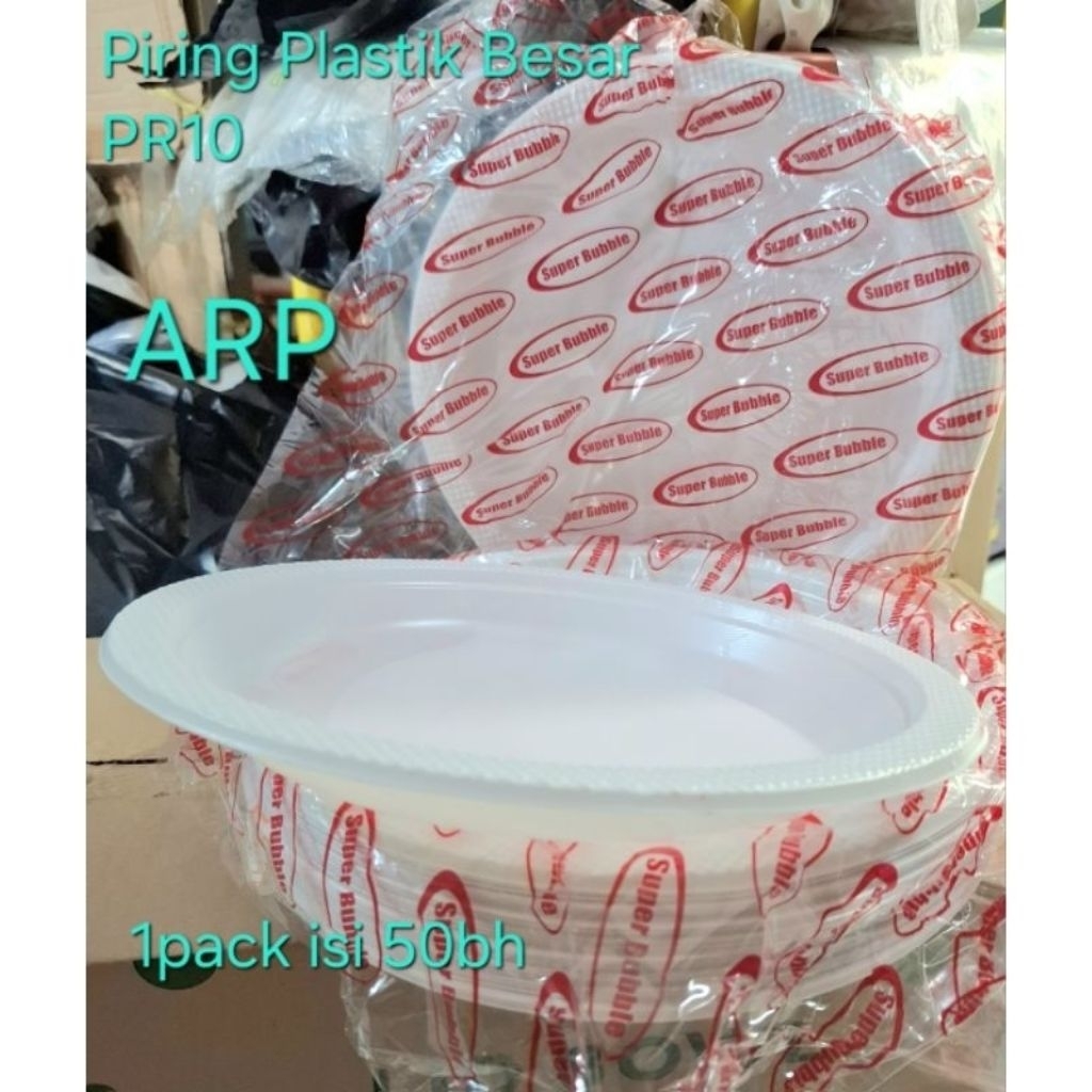 Jual Piring Plastik BESAR PR10/Piring plastik Putih Susu PR10 | Shopee ...