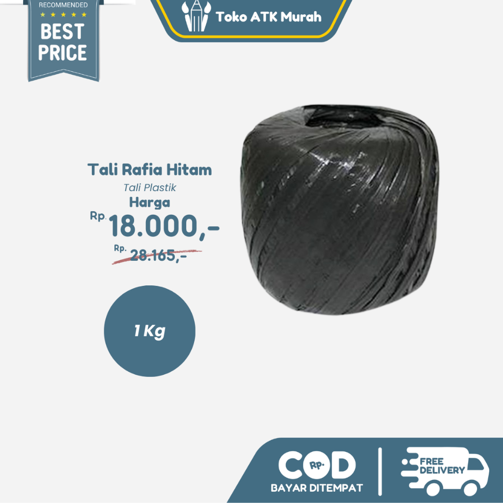 Jual Tali Rafia Hitam Plastik 1Kg - Tali Plastik Kuat Serbaguna ...
