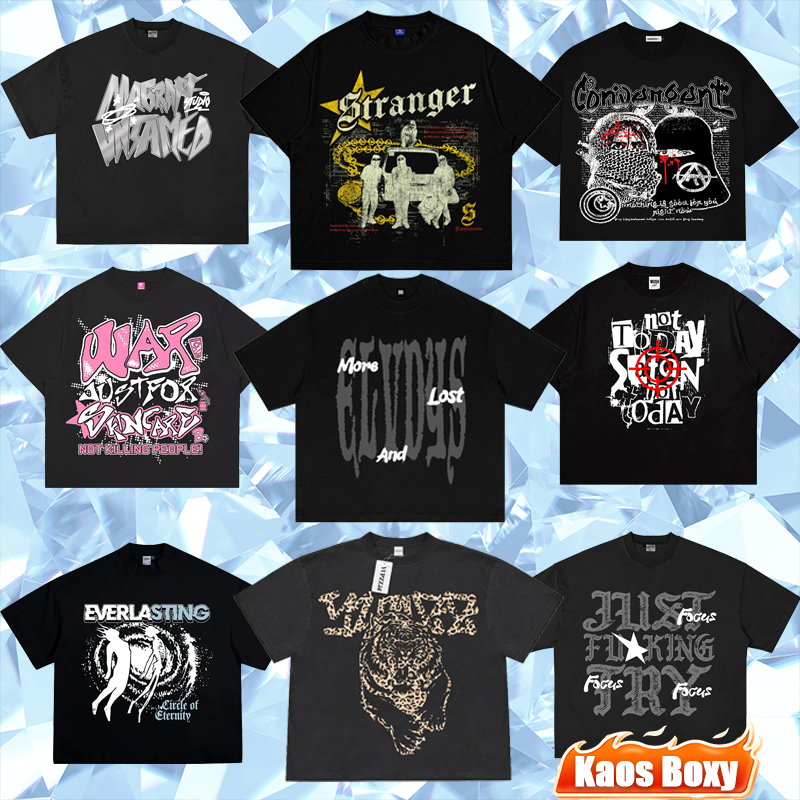Jual Kaos Boxy Fit Baju Oversized Pria Wanita Tshirt MORE AND LOST ...
