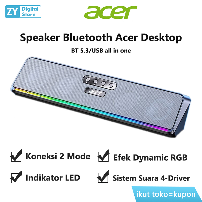 Jual Speaker Bluetooth Acer Desktop‌ Koneksi Dual Mode‌ Bluetooth 5.3 ...
