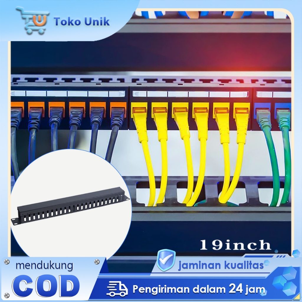 Jual 24 Slot Server Cable Manager 19 Inch Wire Management 1U Asesoris ...