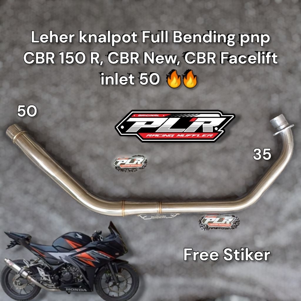 Jual LEHER KNALPOT BENDING CBR 150R, CBR FACELIFT, CBR NEW INLET 50 ...