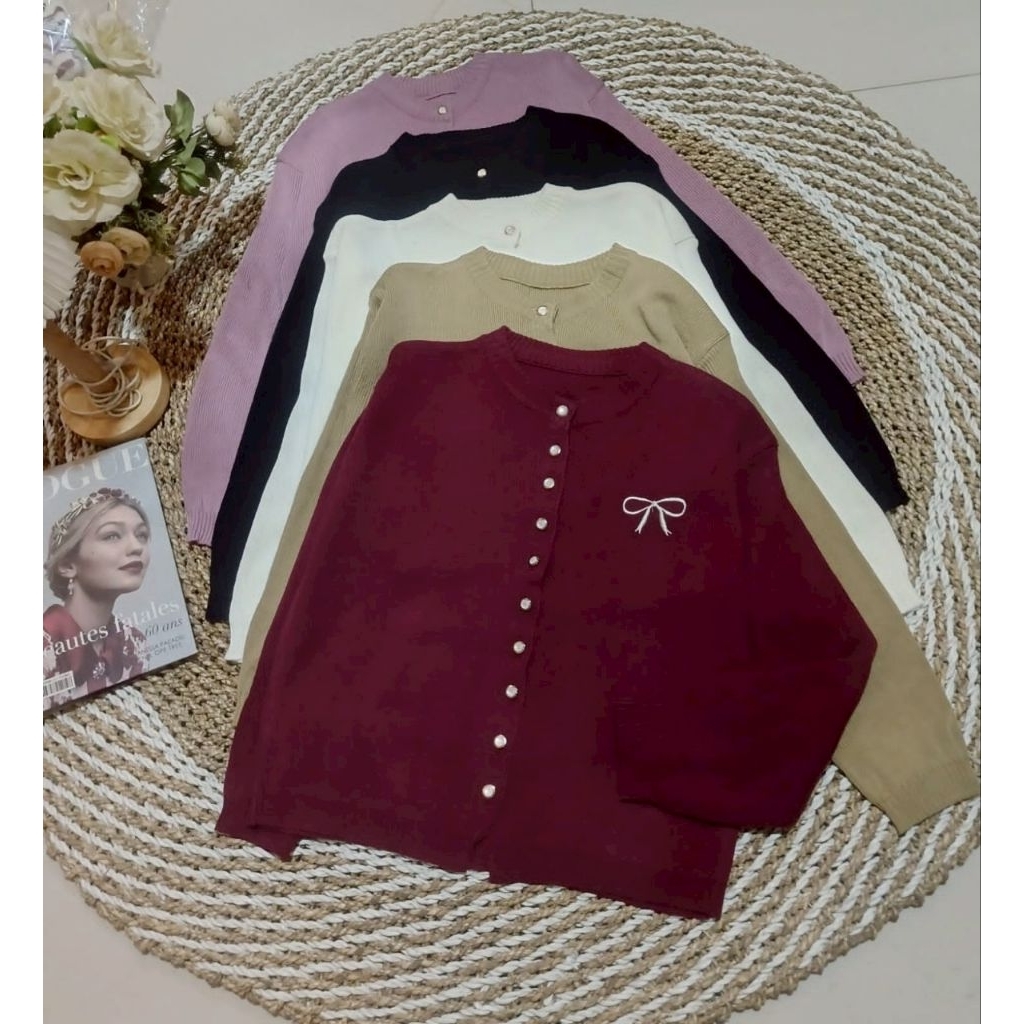 Jual Cardigan New Style Korea Model Polos Varian Pita Lucu | Shopee ...