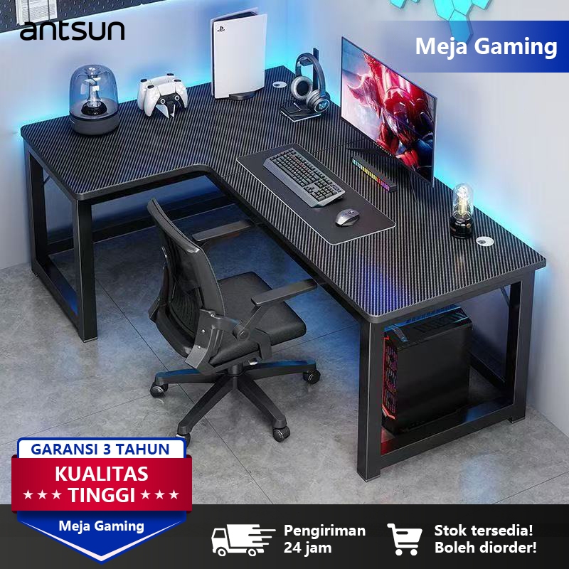 Jual antsun Meja Gaming Pola Fiber Karbon Meja Komputer Minimalis L ...