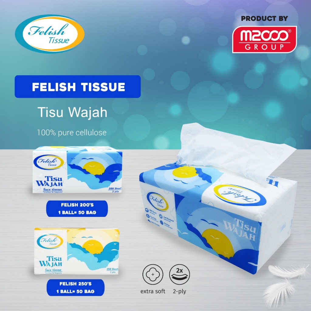 Jual M2000 X Felish Tissue Facial Serbaguna Kualitas Terbaik | Shopee ...