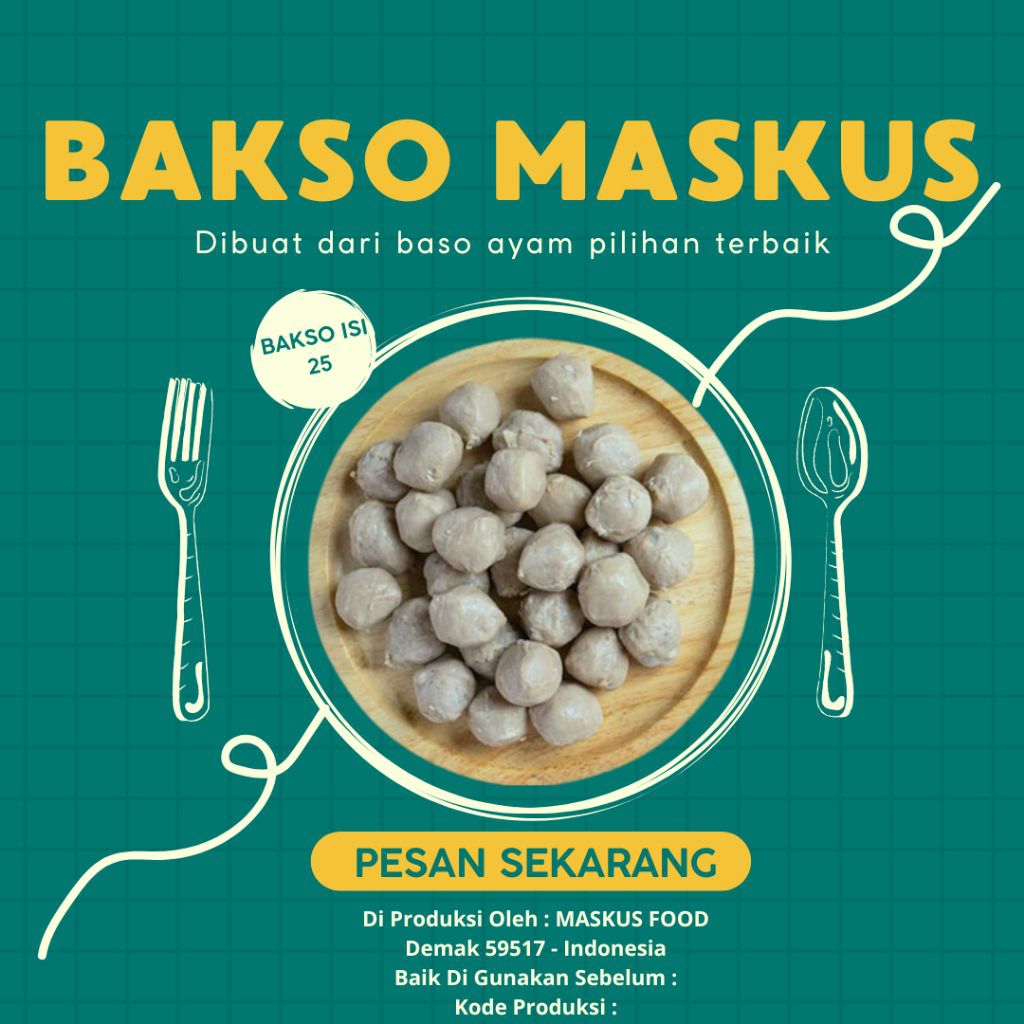 Jual Bakso Maskus Termurah Bakso Ayam Kemasan Isi 25 Butir 100% Halal ...