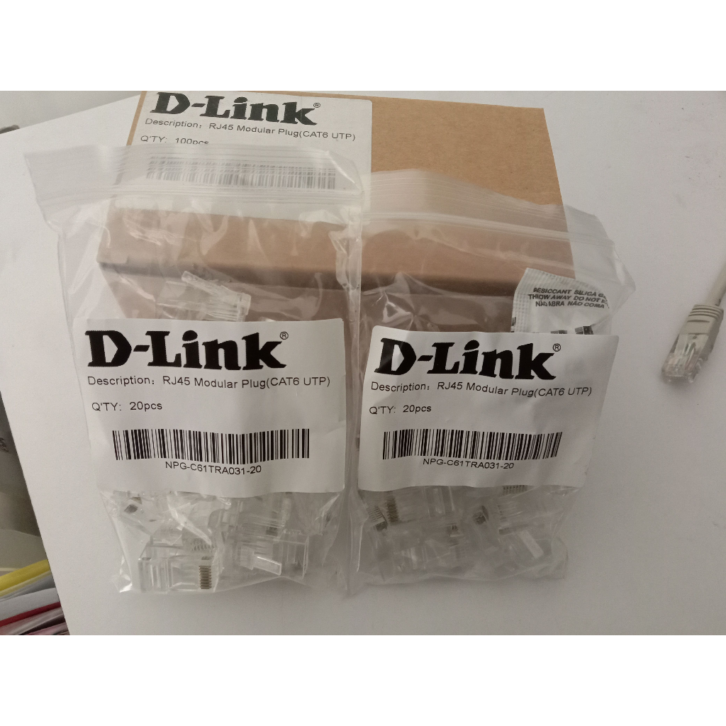 Jual D-LINK - KONEKTOR RJ-45 D-LINK CAT 6 UTP, PACK (20 PCS) | Shopee ...