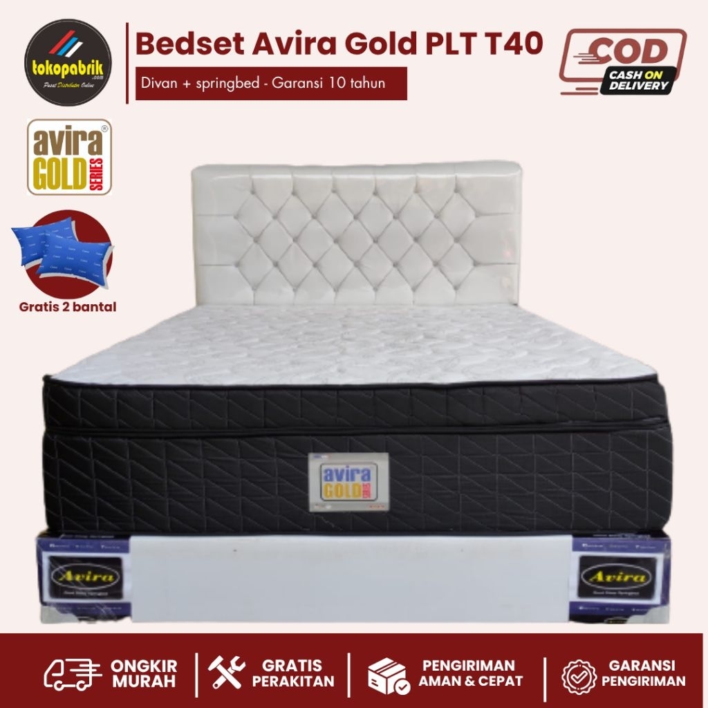 Jual Springbed Avira Gold Plushtop T40 cm kasur springbed avira ...
