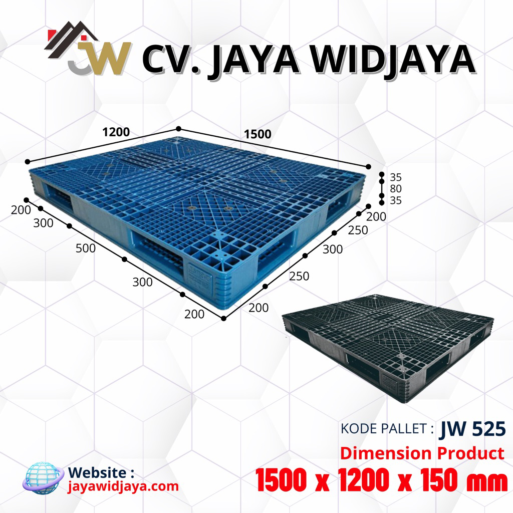 Jual PALLET PLASTIK JWPLAST | PALLET PLASTIK JW 525 BIRU | UKURAN 1500 ...