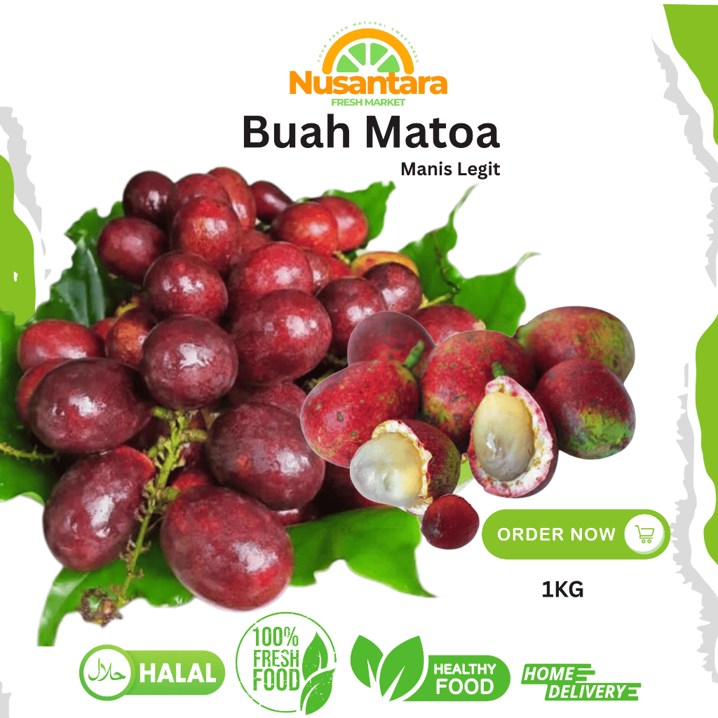Jual Nusantara Fresh Matoa Daging Tebal Manis Segar 1kg - Matoa Segar ...