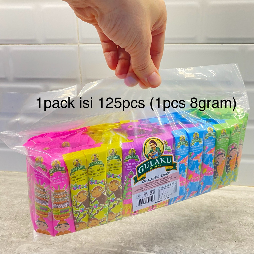 Jual GULAKU STIK 125 PCS X 8 GR / GULA SACHET / GULAKU STICK / GULAKU ...