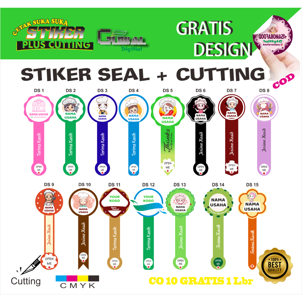 Jual STIKER SEAL STICKER / LABEL / CUT / CUSTOM / CROMO / VINIL ...