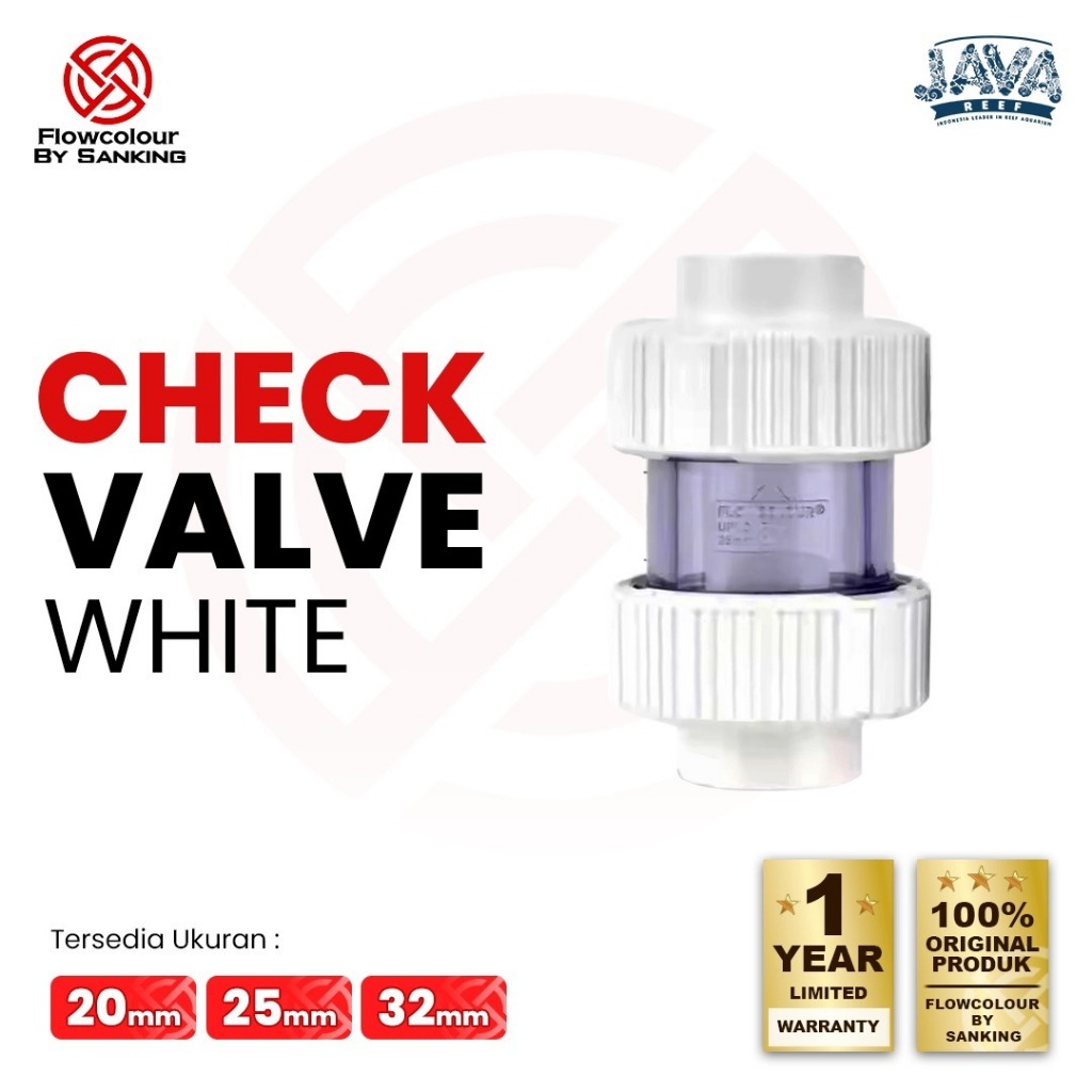 Jual Flowcolour Aquarium Check Valve Transparant Pipa Pipe U 32mm White - PVC by Sanking / San ...