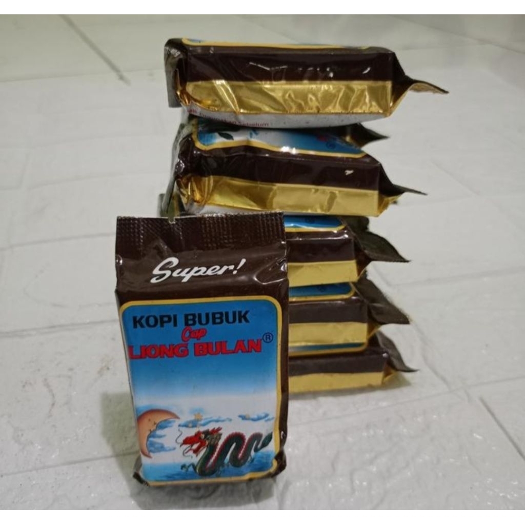 Jual Kopi Liong Bulan Super kopi liong tanpa gula 40 gram isi 10 pcs ...