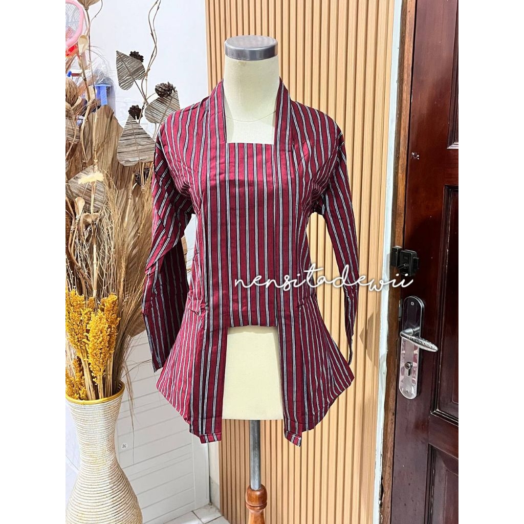 Jual [Premium] Kebaya Lurik / Baju Jawa Lurik, Kutubaru - Katun Prasojo | Shopee Indonesia