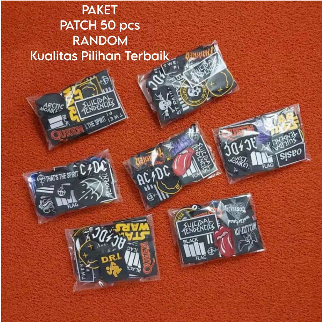 Jual patch bordir,Logo bordir ( isi 50+5 ) Random emblem Bordir Grosir ...