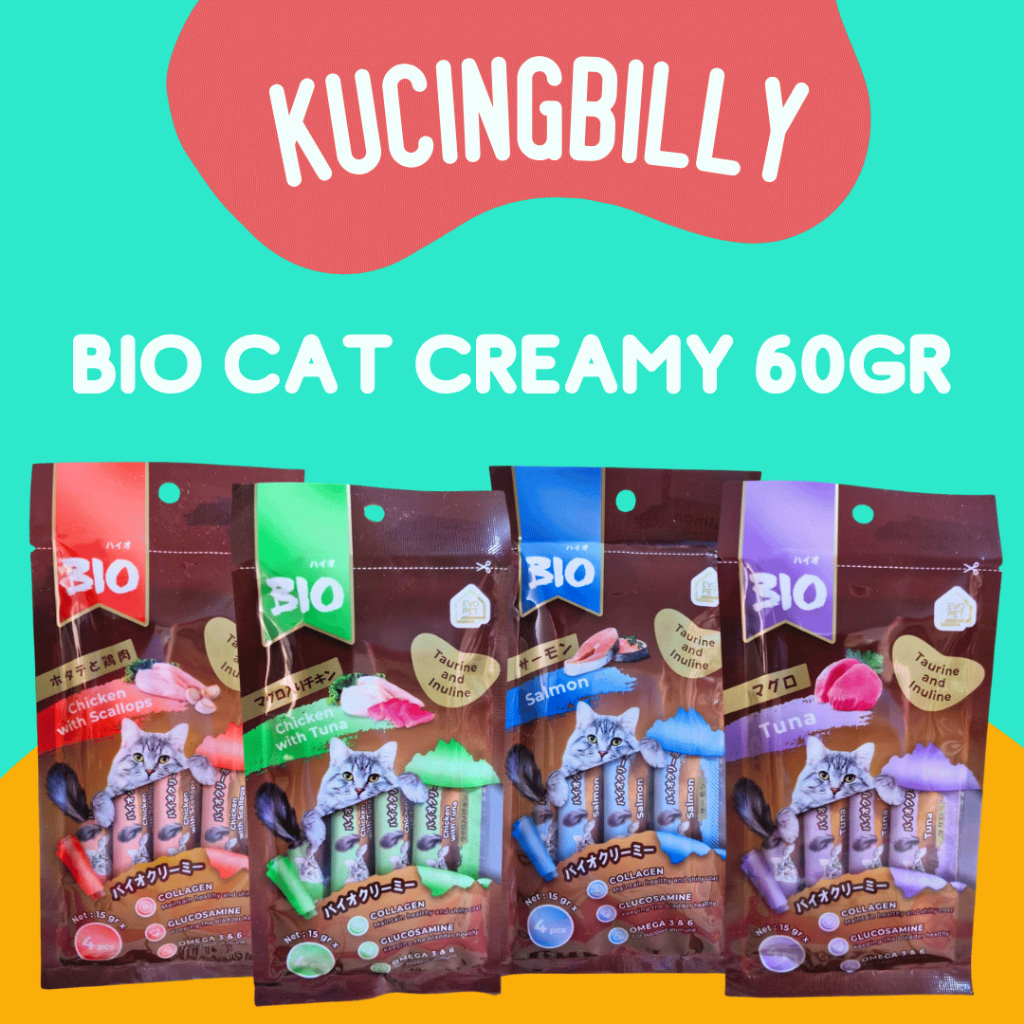 Jual Bio creamy 60gr isi 4 Cat treat snack kucing | Shopee Indonesia